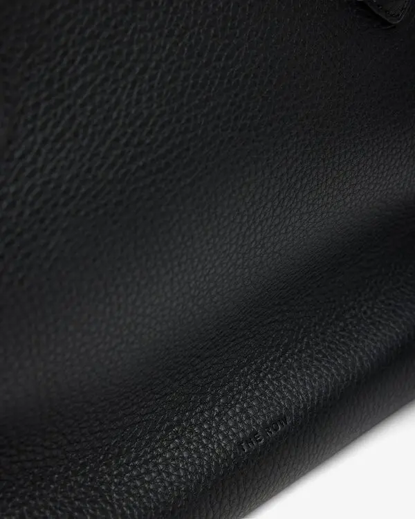 THE ROW Agnes 12 Leather Bag - Black