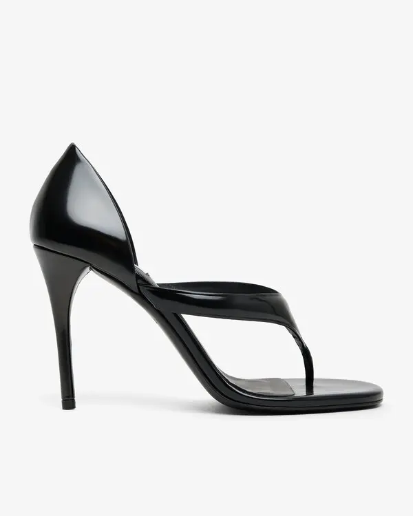 Alaïa Infradito Thong Sandals - Black
