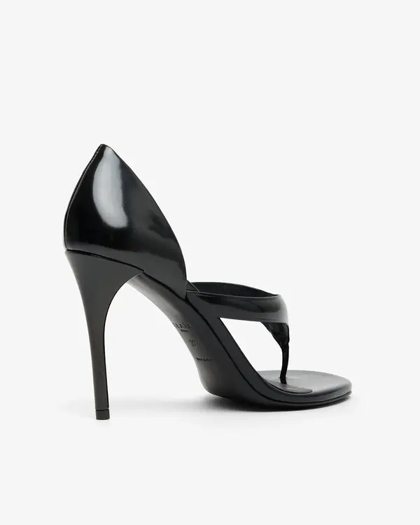 Alaïa Infradito Thong Sandals - Black