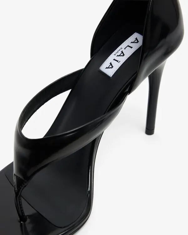 Alaïa Infradito Thong Sandals - Black