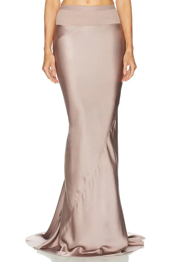 Rick Owens Slim Long Code Skirt