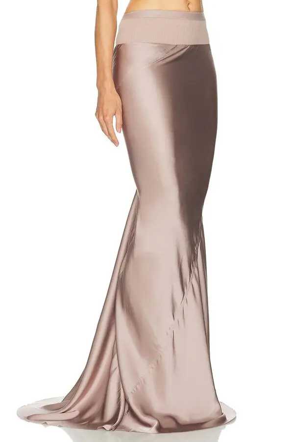 Rick Owens Slim Long Code Skirt