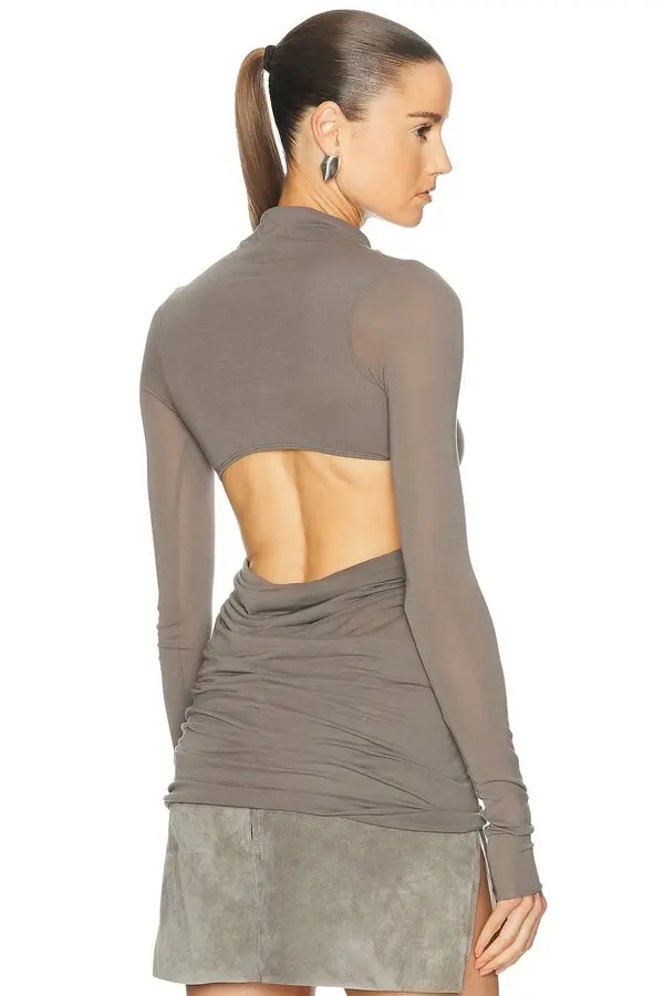 Rick Owens Sunpeel Long Sleeve Top - Dust