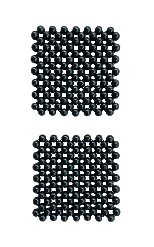 PIEN STUDIOS Larco Square Coaster Set - Black