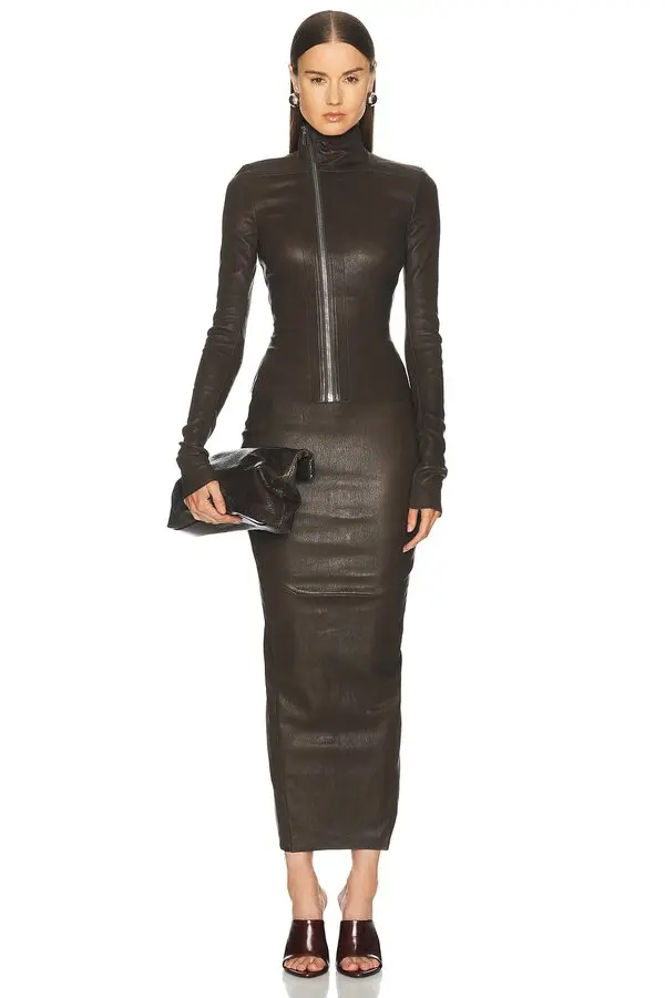 Rick Owens Gary Jacket In Chocolate