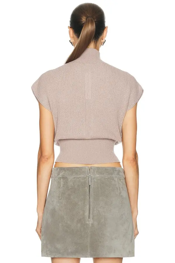 Rick Owens Short Sleeve Turtleneck Sweater