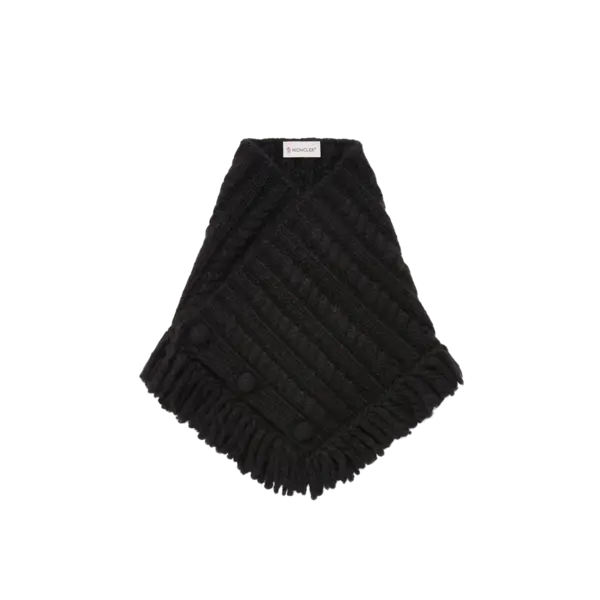 Moncler Cable Knit Alpaca Blend Neck Scarf