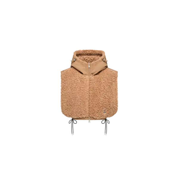Moncler Teddy Fleece Hooded Padded Bib - Green