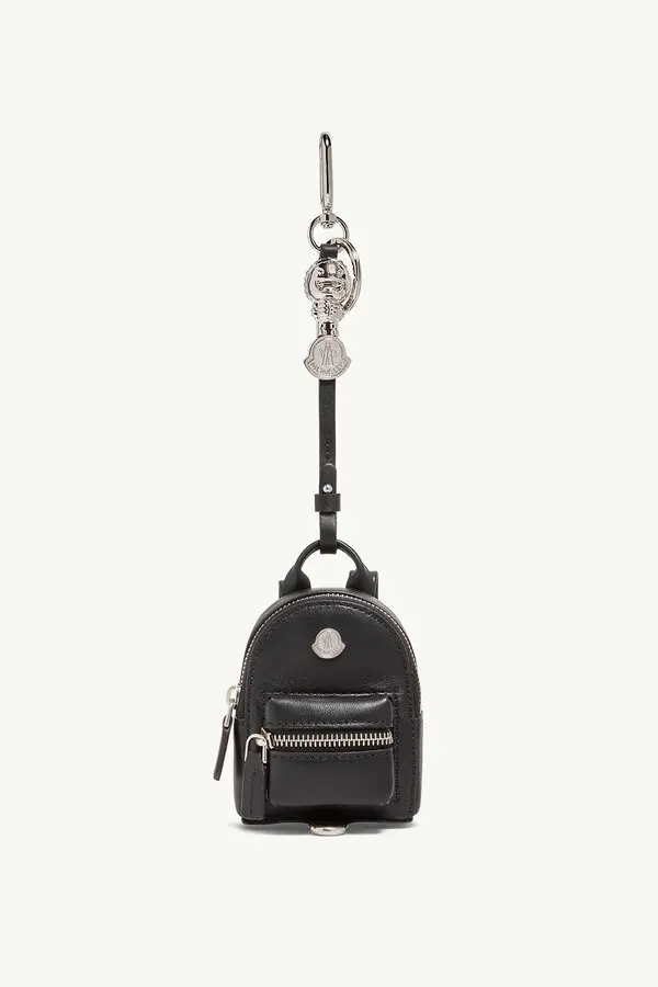 Moncler Backpack Leather Key Holder - Black