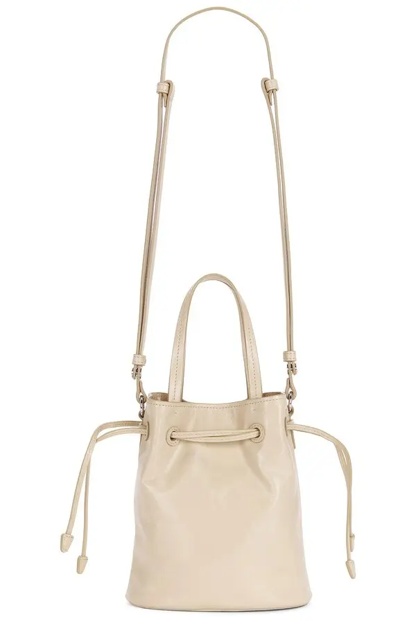 Miu Miu Vitello Shine Mini Bag - Travertino