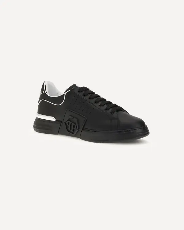 Philipp Plein Low Top Hexagon Leather Sneakers