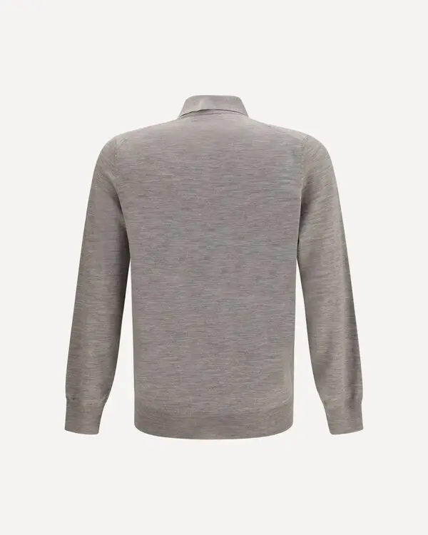 Brunello Cucinelli Virgin Wool Polo Sweater