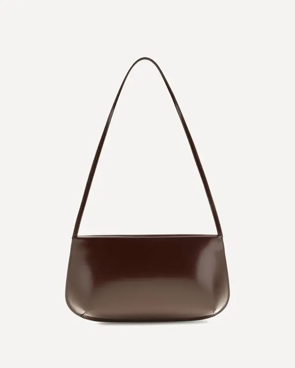 FANE Bra Brushed Leather Shoulder Bag - Brown
