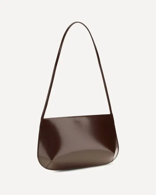 FANE Bra Brushed Leather Shoulder Bag - Brown