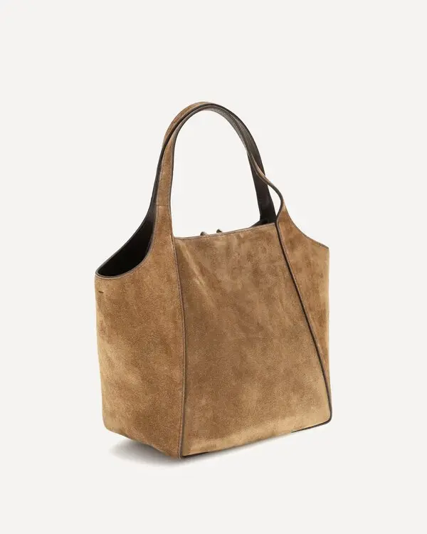 Brunello Cucinelli Small Sartorial Suede Bucket Bag