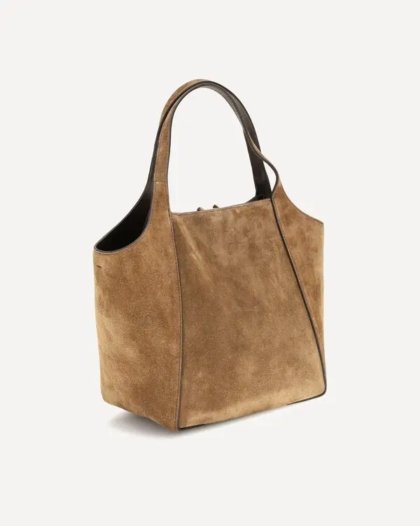Brunello Cucinelli Small Sartorial Suede Bucket Bag