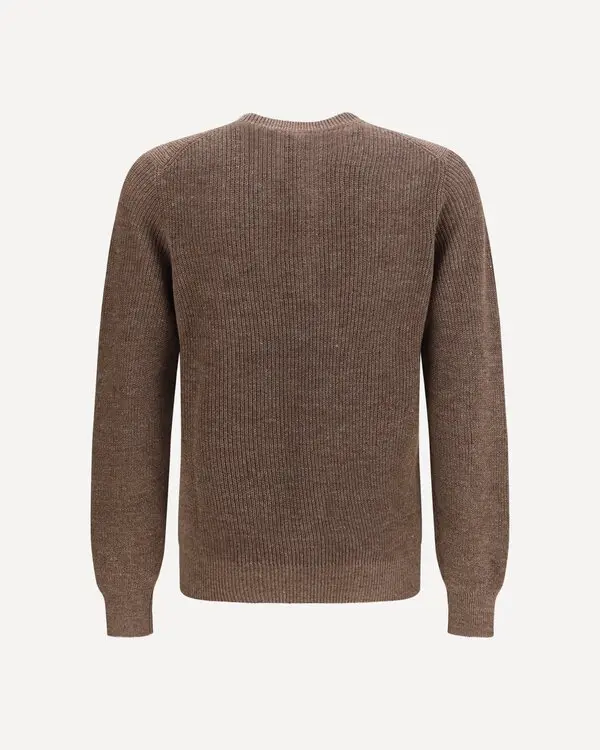 Brunello Cucinelli Cotton And Linen Henley Sweater