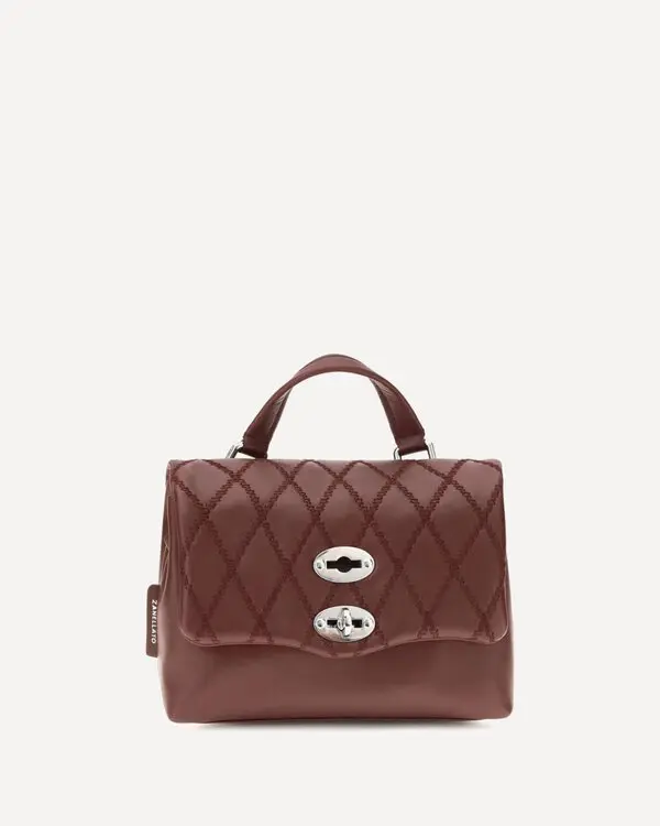 ZANELLATO Mini Postina Tramè Leather Top Handle Bag - Red