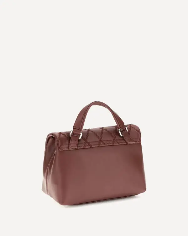 ZANELLATO Mini Postina Tramè Leather Top Handle Bag - Red
