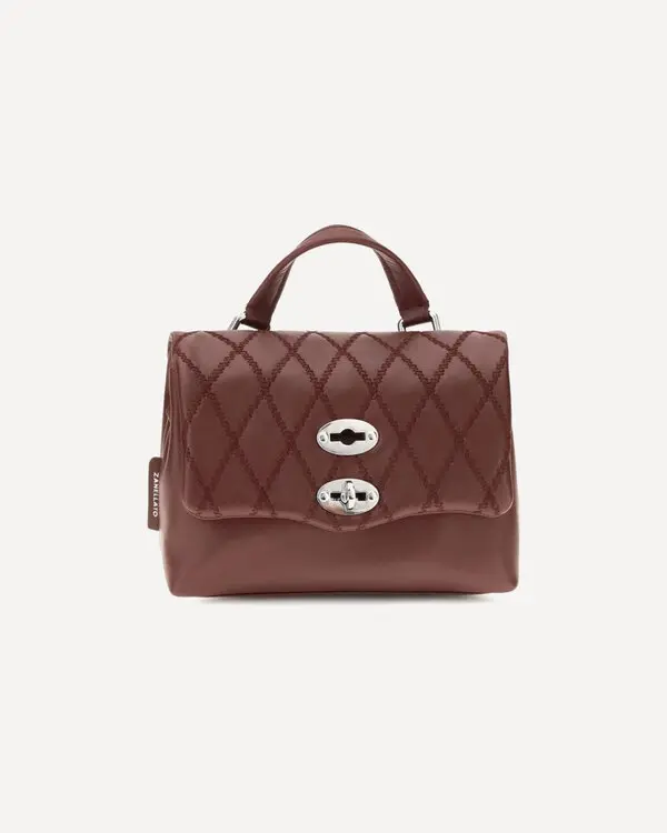 ZANELLATO Mini Postina Tramè Leather Top Handle Bag - Red