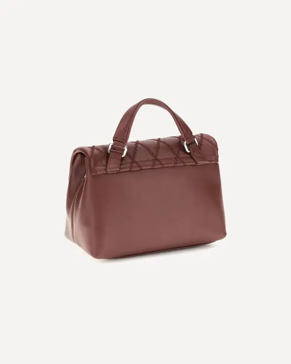 ZANELLATO Mini Postina Tramè Leather Top Handle Bag - Red