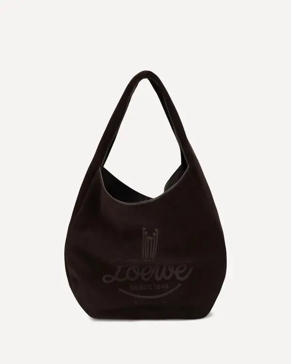 Loewe Roomy Suede Calfskin Hobo Shoulder Bag