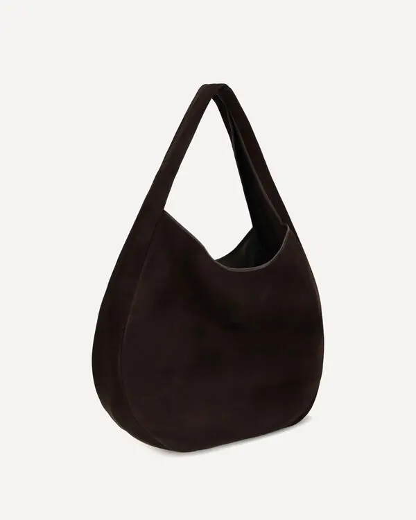 Loewe Suede Calfskin Hobo Shoulder Bag - Brown