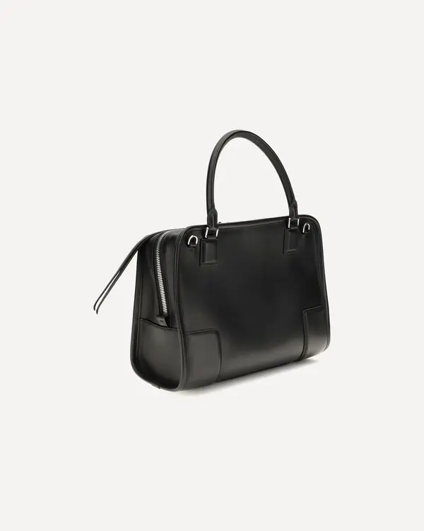 Loewe Medium Amazona 180 Calfskin Top Handle Bag - Black