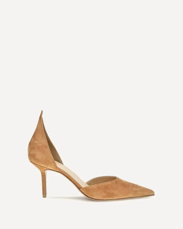 FRANCESCO RUSSO D'orsay Flame Suede Pumps