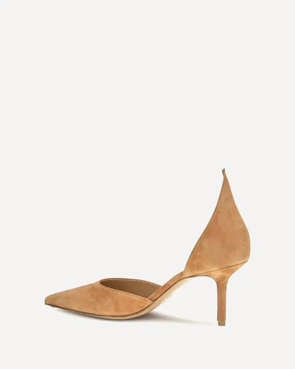 FRANCESCO RUSSO D'orsay Flame Suede Pumps