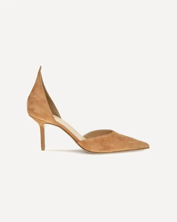 FRANCESCO RUSSO D'orsay Flame Suede Pumps