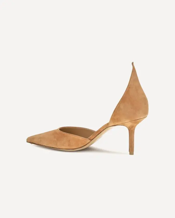 FRANCESCO RUSSO D'orsay Flame Suede Pumps