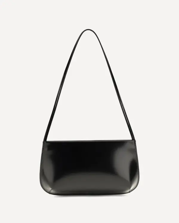 FANE Bra Brushed Leather Shoulder Bag - Black