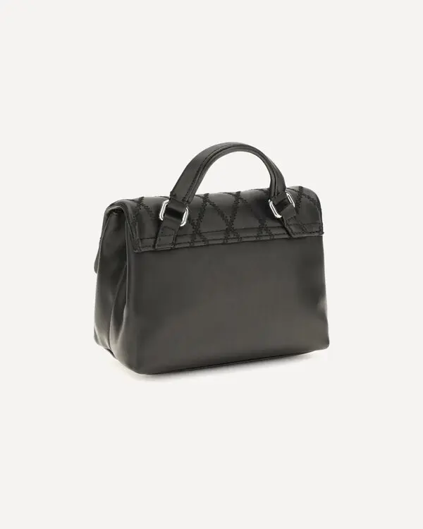 ZANELLATO Mini Postina Tramè Leather Top Handle Bag - Black
