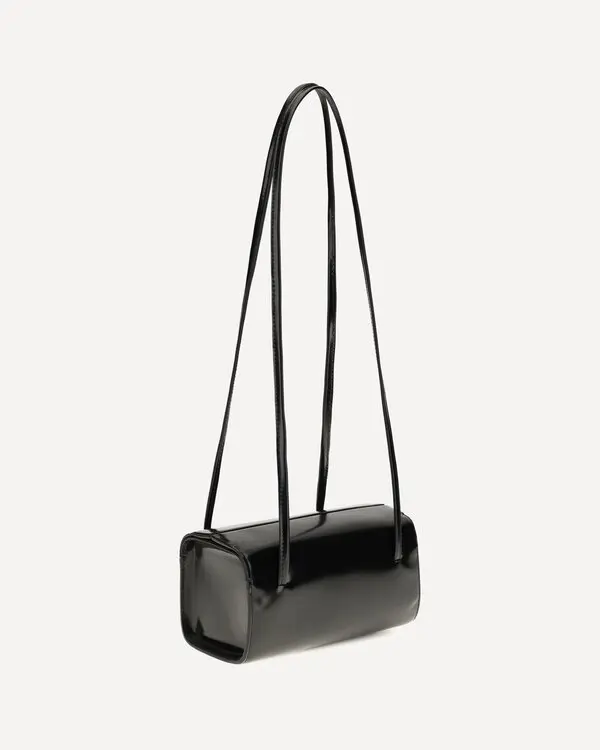 FANE Mie Brushed Leather Shoulder Bag - Black