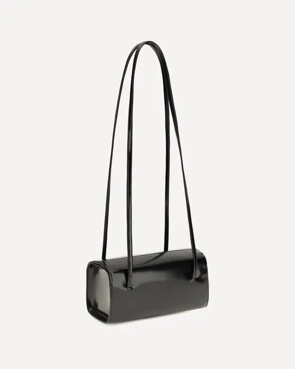 FANE Mie Brushed Leather Shoulder Bag - Black