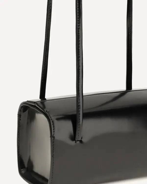 FANE Mie Brushed Leather Shoulder Bag - Black