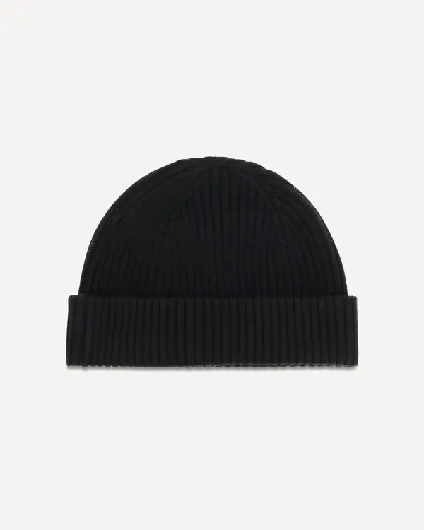 PARAJUMPERS Beanie In Ribbed Knit With Logo