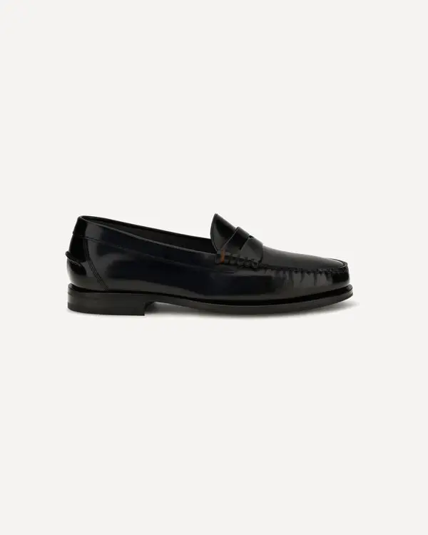 Santoni College A Novembre Patent Leather Loafers