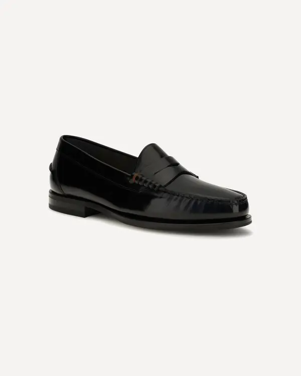 Santoni College A Novembre Patent Leather Loafers