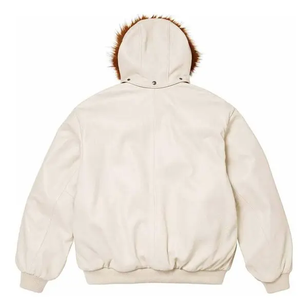 Supreme X Schott Hooded Leather Bomber Jacket