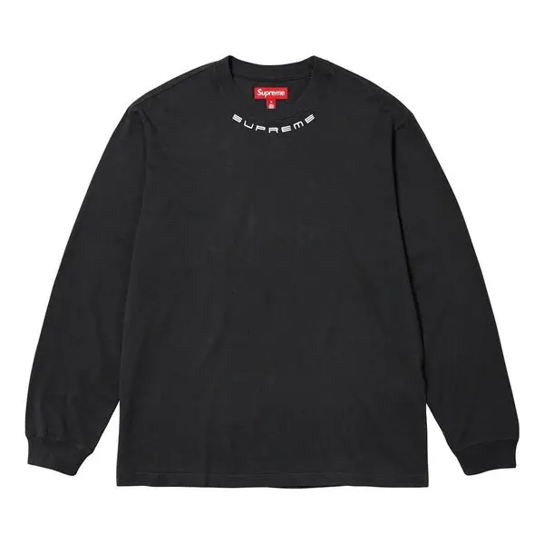 Supreme Collar Logo Long Sleeve Top