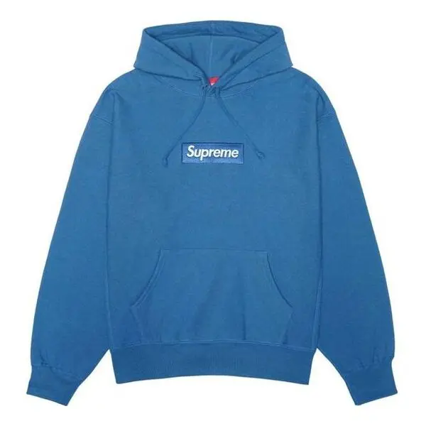 Supreme Fw23 Box Logo Hooded Sweatshirt - Blue