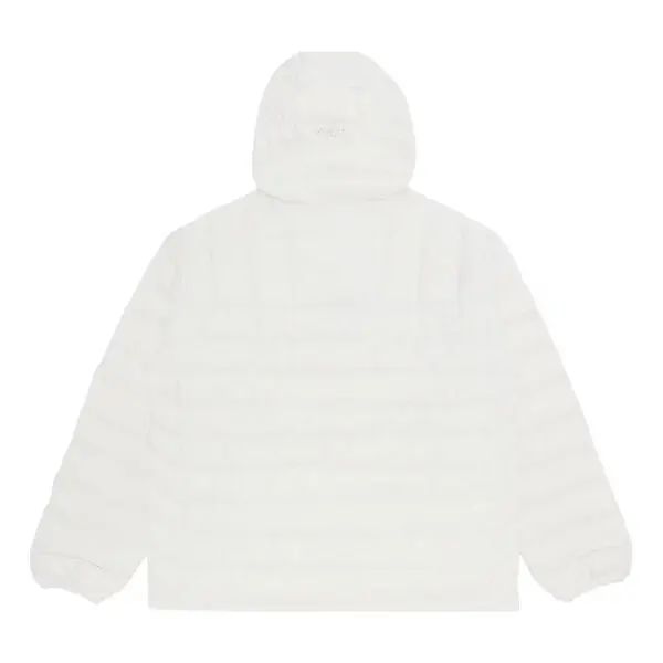 Supreme Micro Down Half Zip Hooded Pullover - White/red