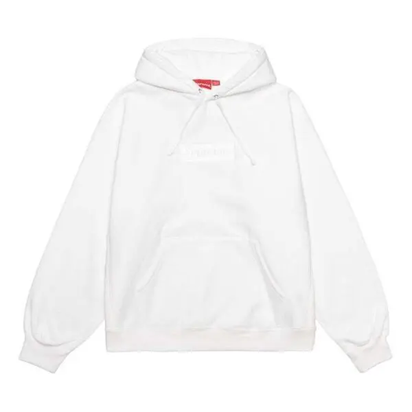 Supreme Fw23 Box Logo Hooded Sweatshirt - White