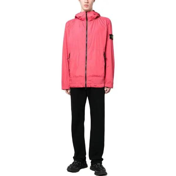 Stone Island Waffen Patch Nylon Hooded Zip-up Jacket