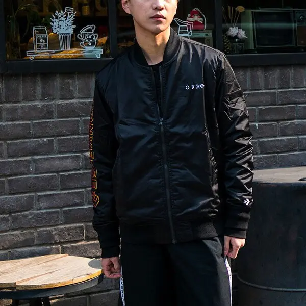 CONVERSE Casual Sports Stand Collar Baseball Jacket Asia Sizing