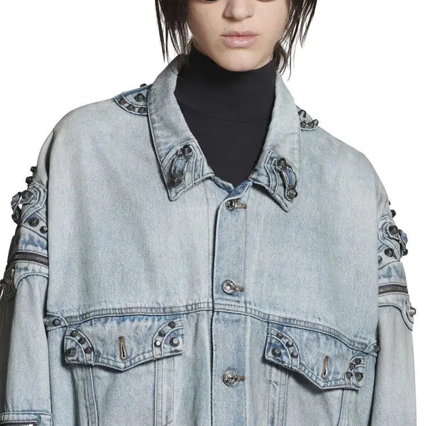 Balenciaga Oversized Studded Denim Jacket