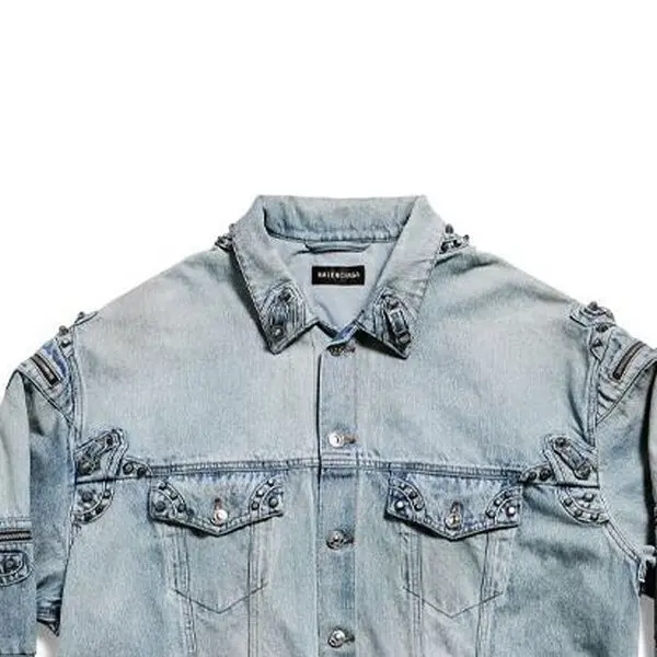 Balenciaga Oversized Studded Denim Jacket