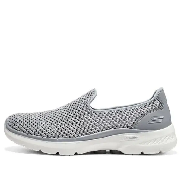 Sketchers Go Walk 6 Slip-on Athletic Shoes - Grey/white